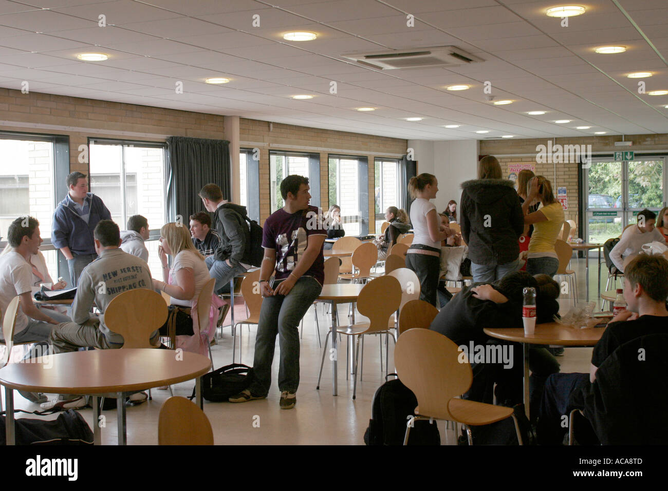 Sixth form college students in college cafe Stock Photo - Alamy
