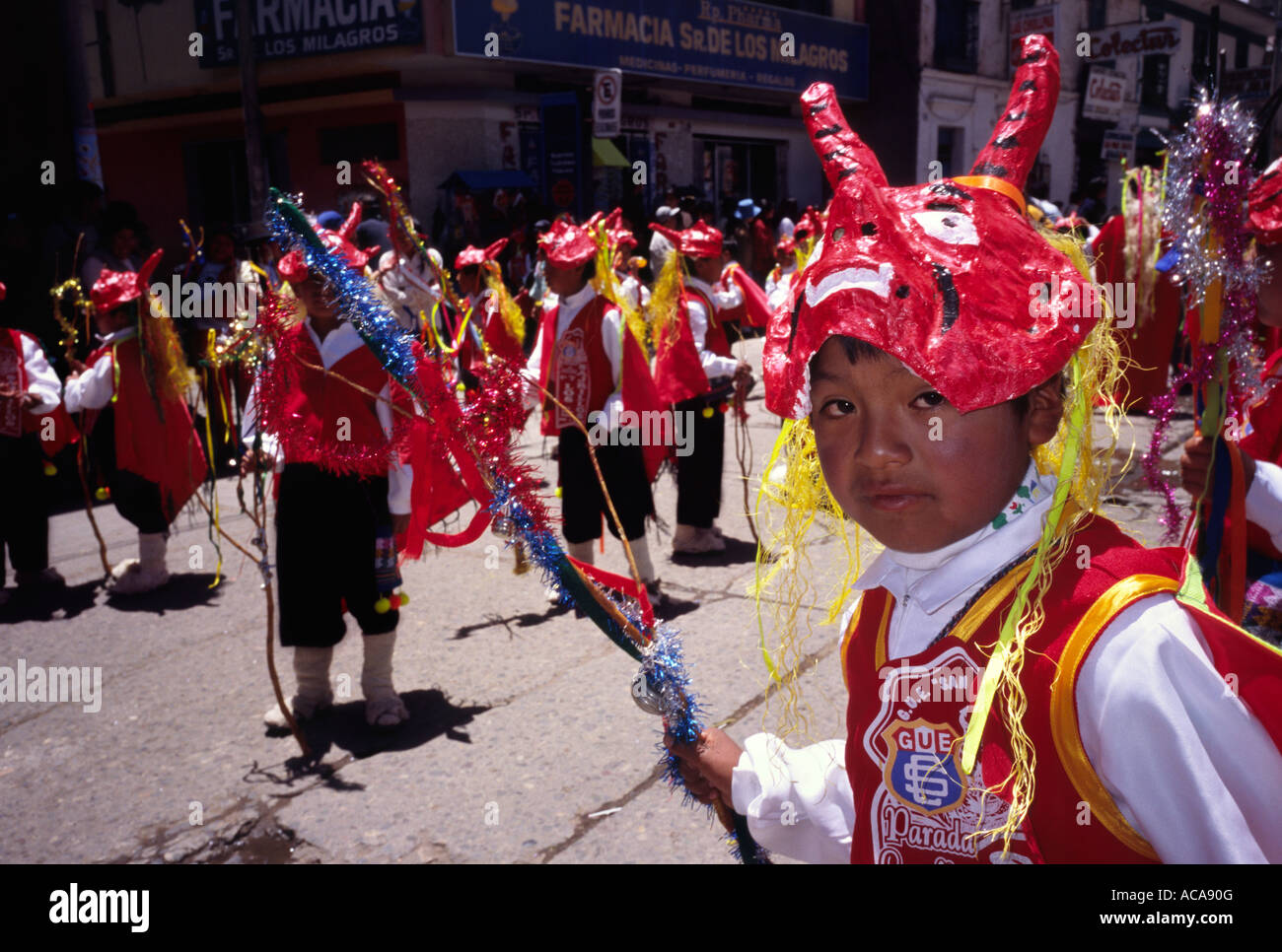 Reveller - Puno Week Festival, Puno PERU Stock Photo - Alamy