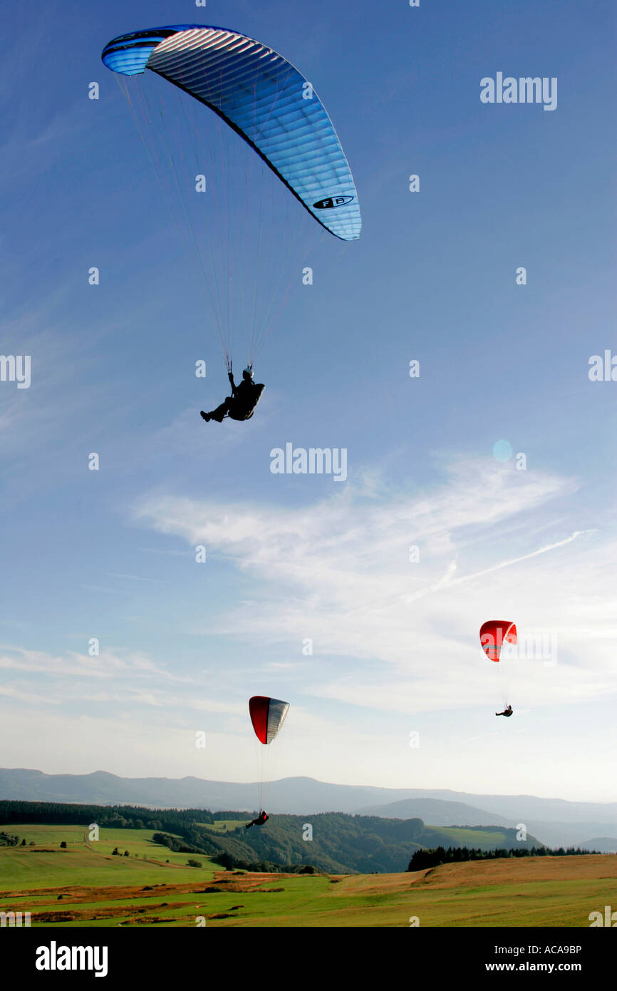 Paraglider at the Wasserkuppe, Hesse, Germany Stock Photo - Alamy