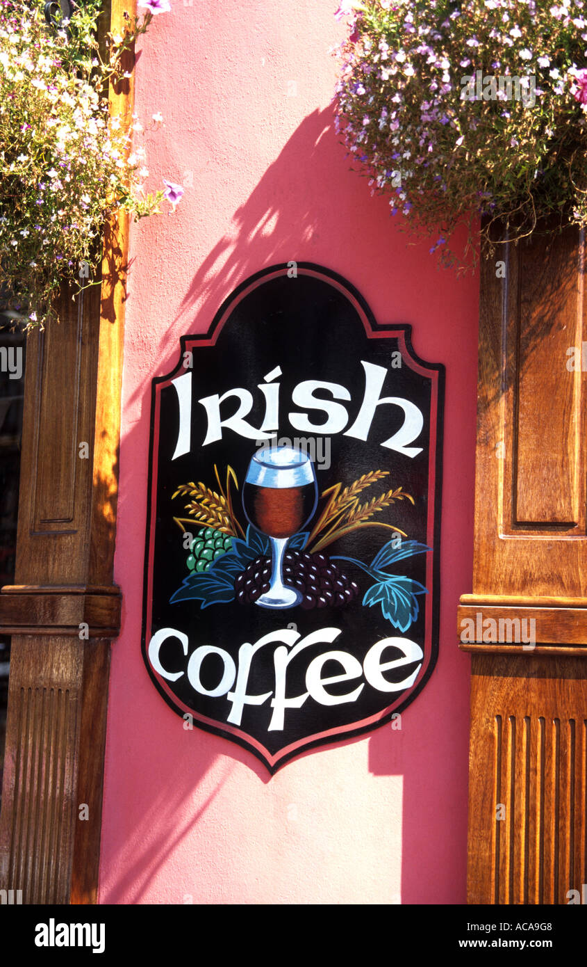Traditional Irish Pub sign Irish Coffee Stock Photo - Alamy
