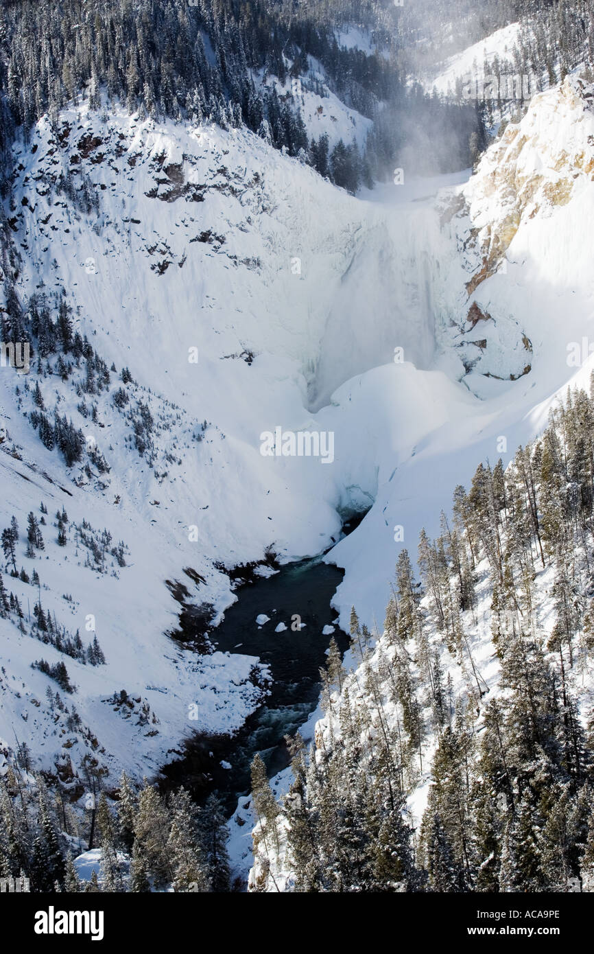 Lower Falls of the Yellowstone from Inspiration Point, Yellowstone ...