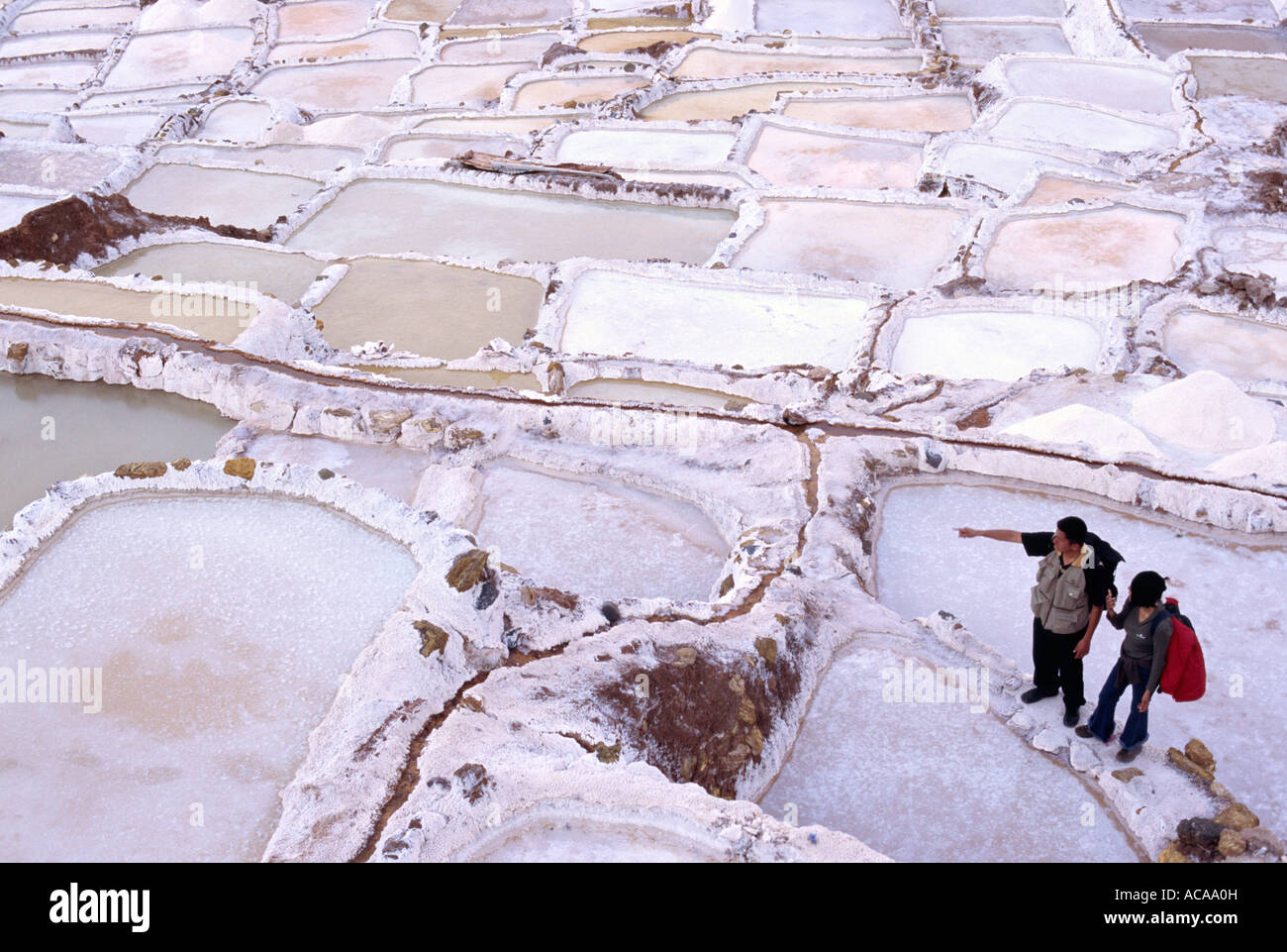 Salt pans - Salinas, Urubamba, PERU Stock Photo - Alamy