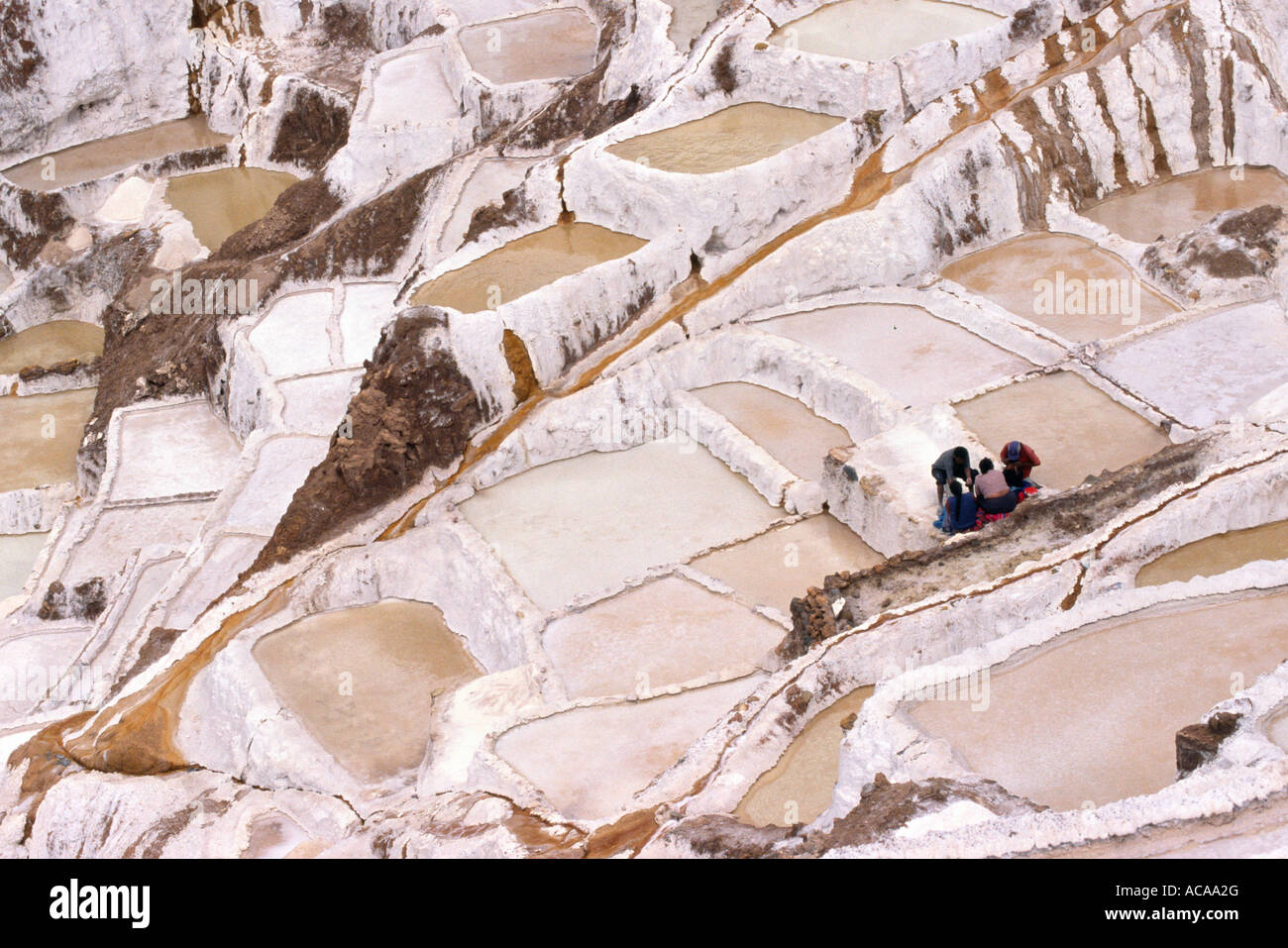 Salt pans - Salinas, Urubamba, PERU Stock Photo - Alamy