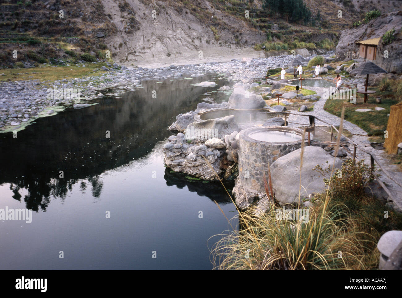Colca Lodge hot springs - Yanque, Colca Canyon, PERU Stock Photo - Alamy