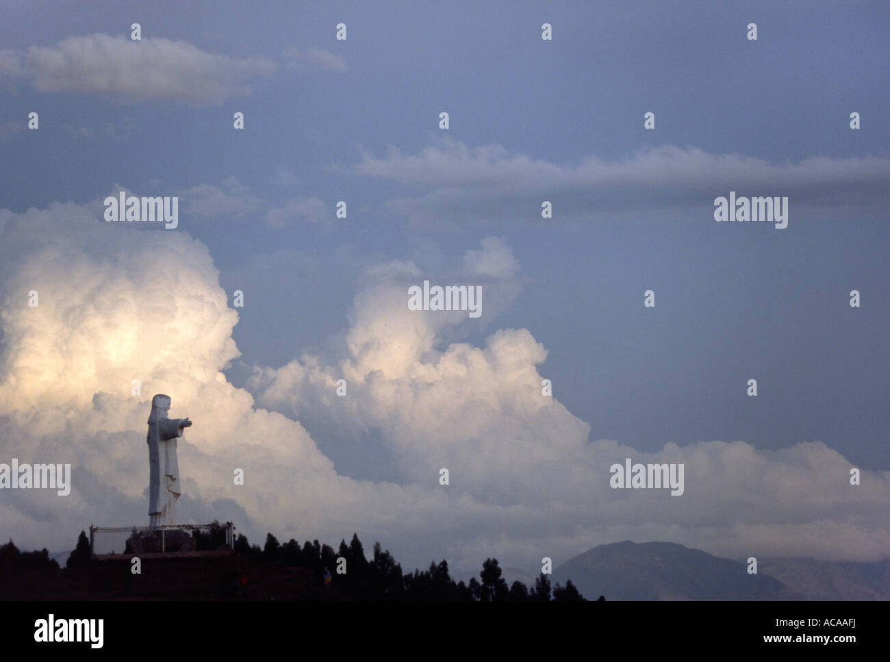 Christ statue - Cuzco, PERU Stock Photo - Alamy