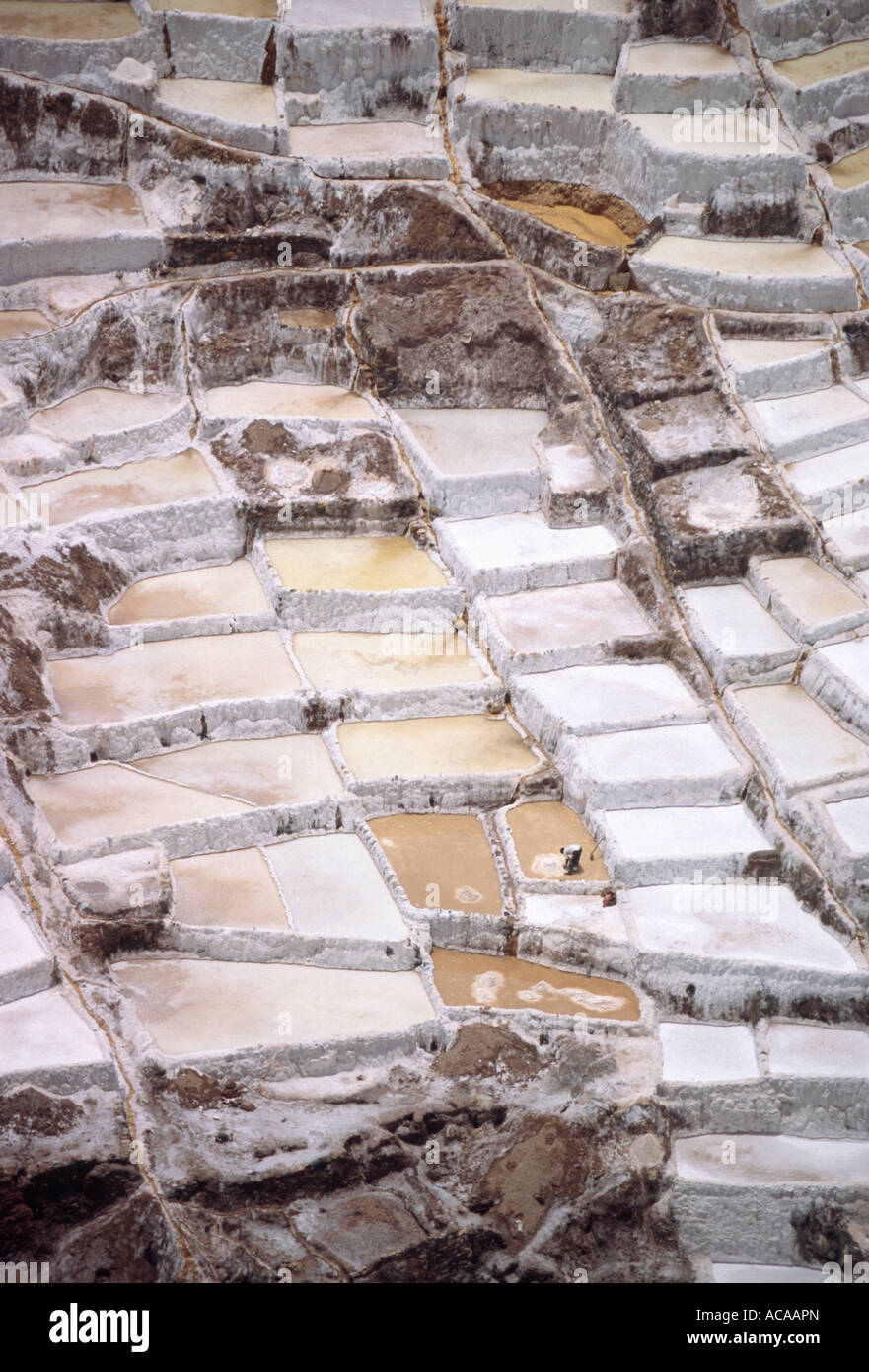 Salt pans - Salinas, Urubamba PERU Stock Photo - Alamy