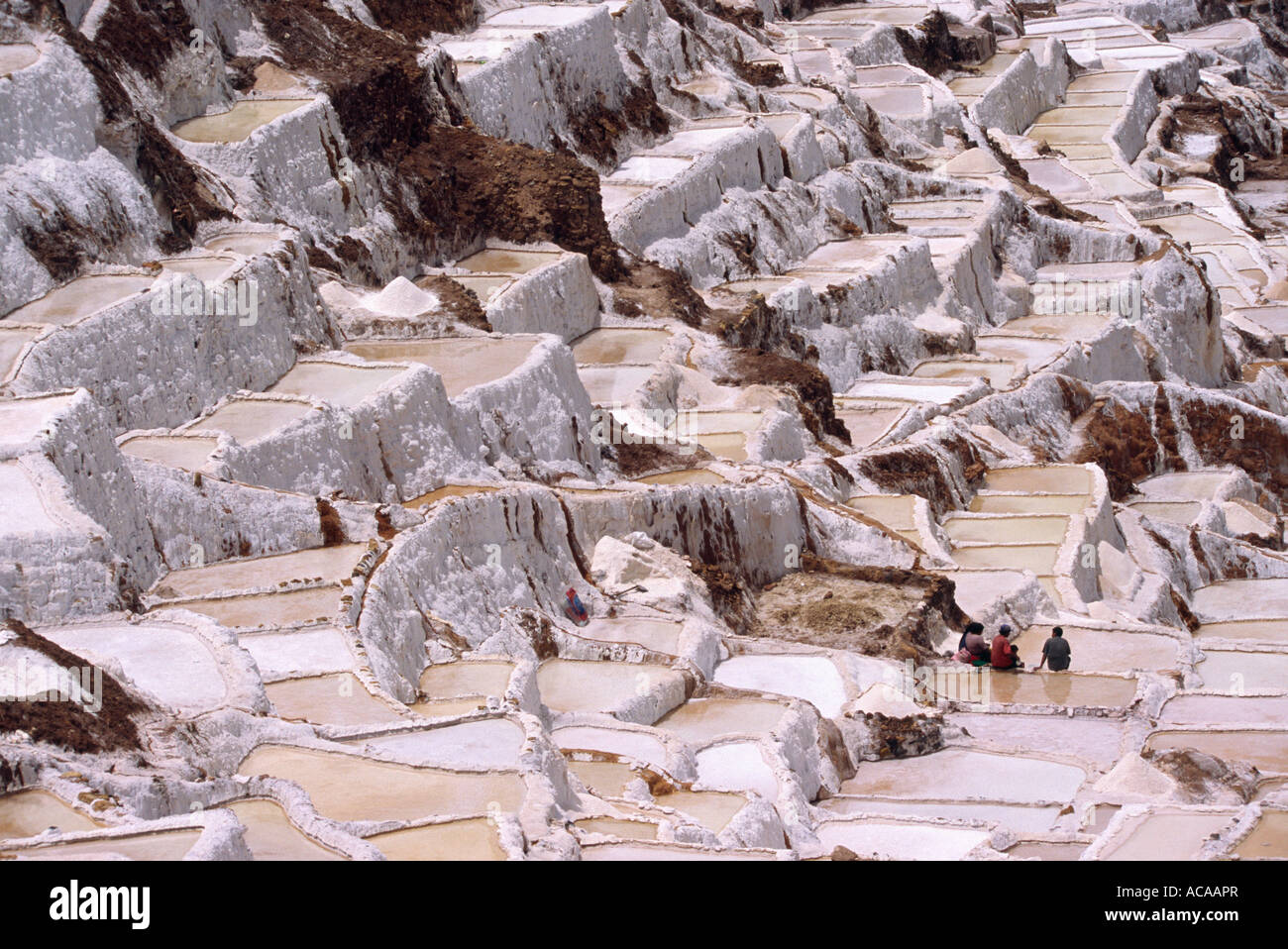 Salt pans - Salinas, Urubamba PERU Stock Photo - Alamy