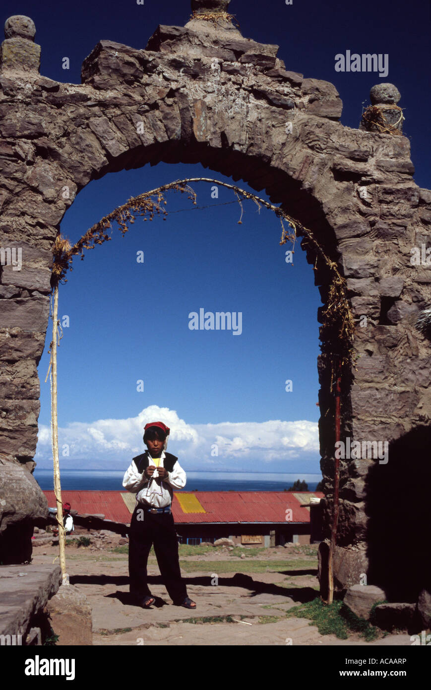 Isla Taquile - Lake Titicaca, Puno, PERU Stock Photo - Alamy
