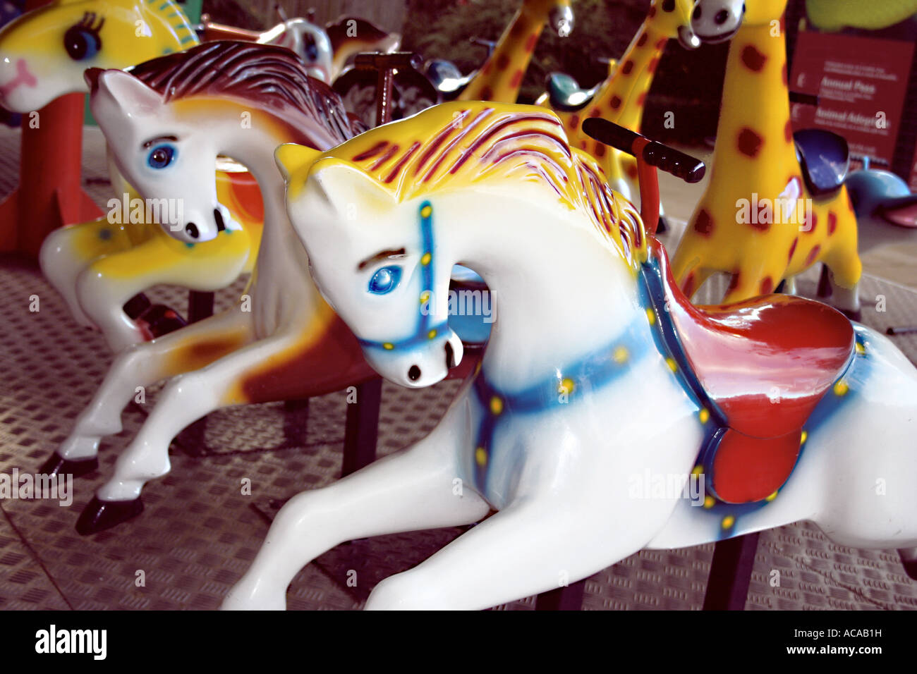 Horse funfair ride hi-res stock photography and images - Alamy