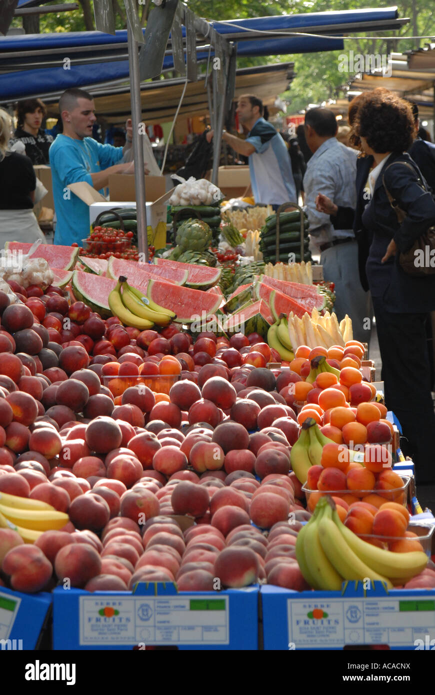 PARIS A fruit stall at the Sunday market on Boulevard Richard Lenoir ...