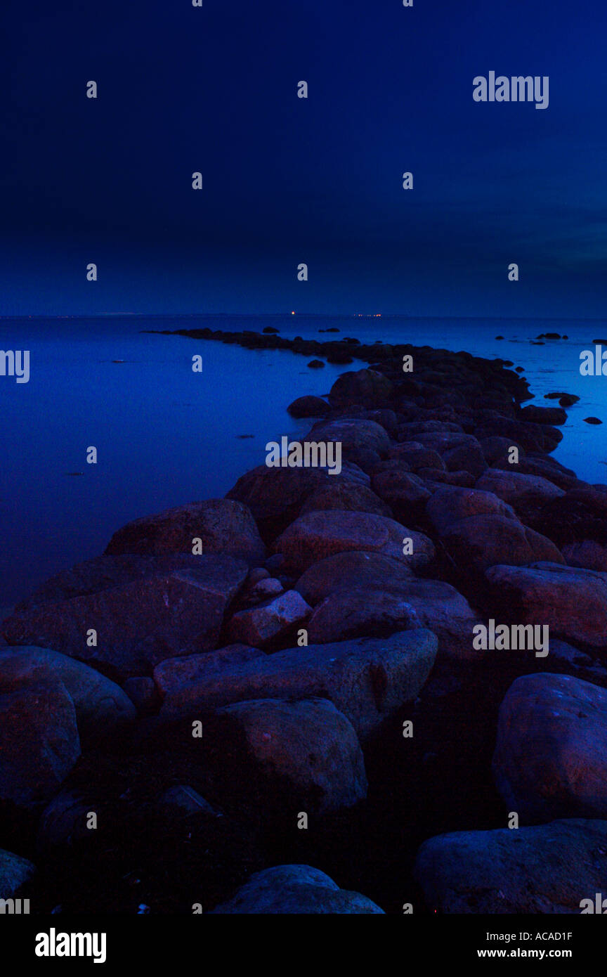 Pier at night Stock Photo - Alamy