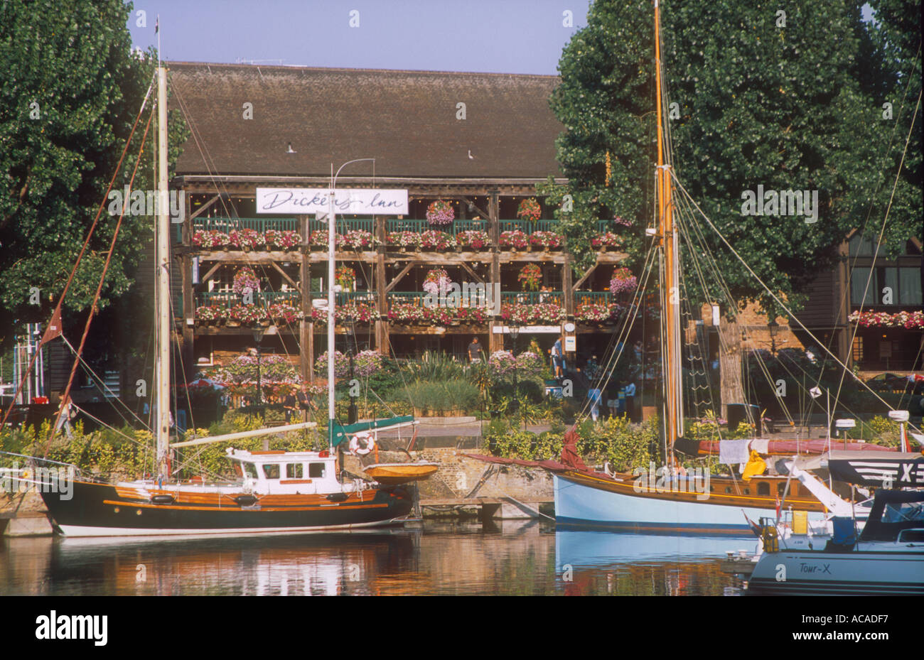 The Dickens Inn at Saint Catherines Dock near Tower Bridge London Stock ...