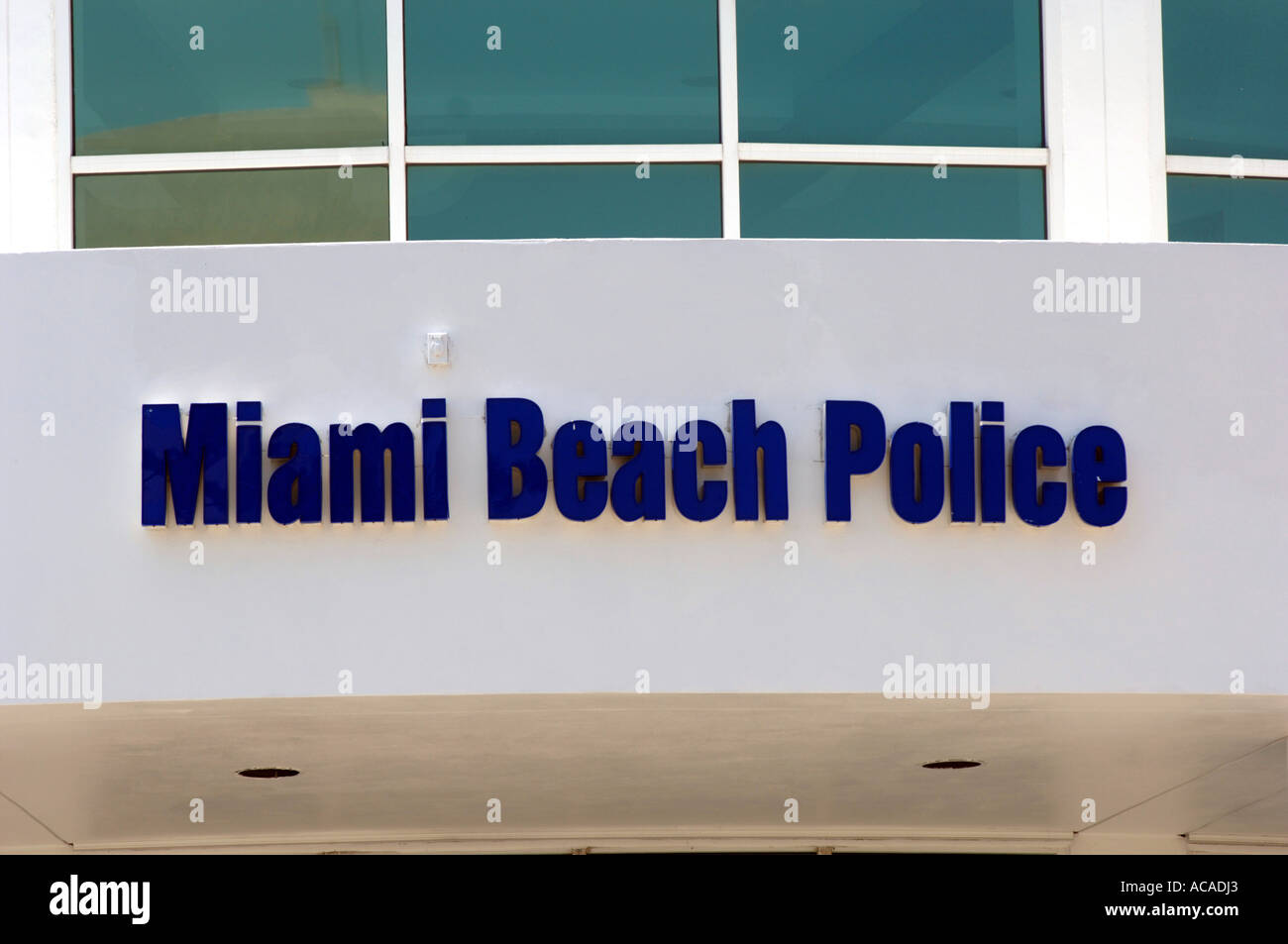 Miami Beach Police Head Quarters Miami Florida Art Deco area USA Stock ...