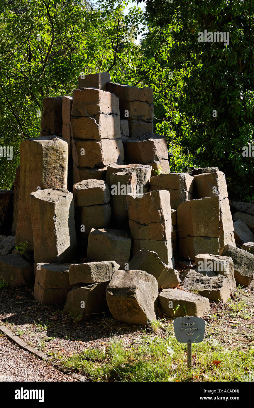 Basalt from Upper Palatinate, Regensburg, Bavaria, Germany Stock Photo ...