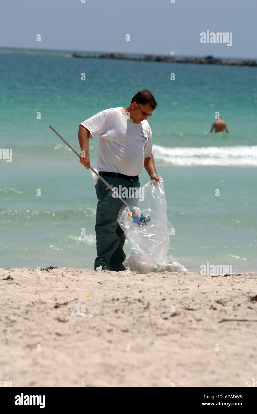 Beach clean up florida miami beach hi-res stock photography and images ...