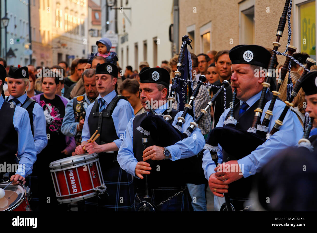 Scottish bagpipes group Grampian Police, Buergerfest festival ...