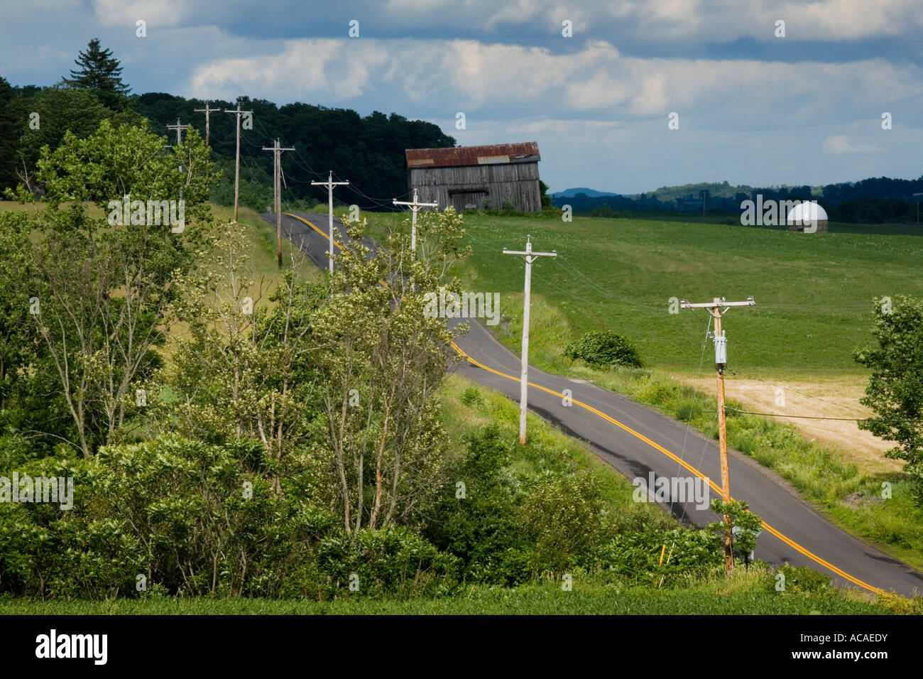 Rural road Montgomery County New York Stock Photo - Alamy