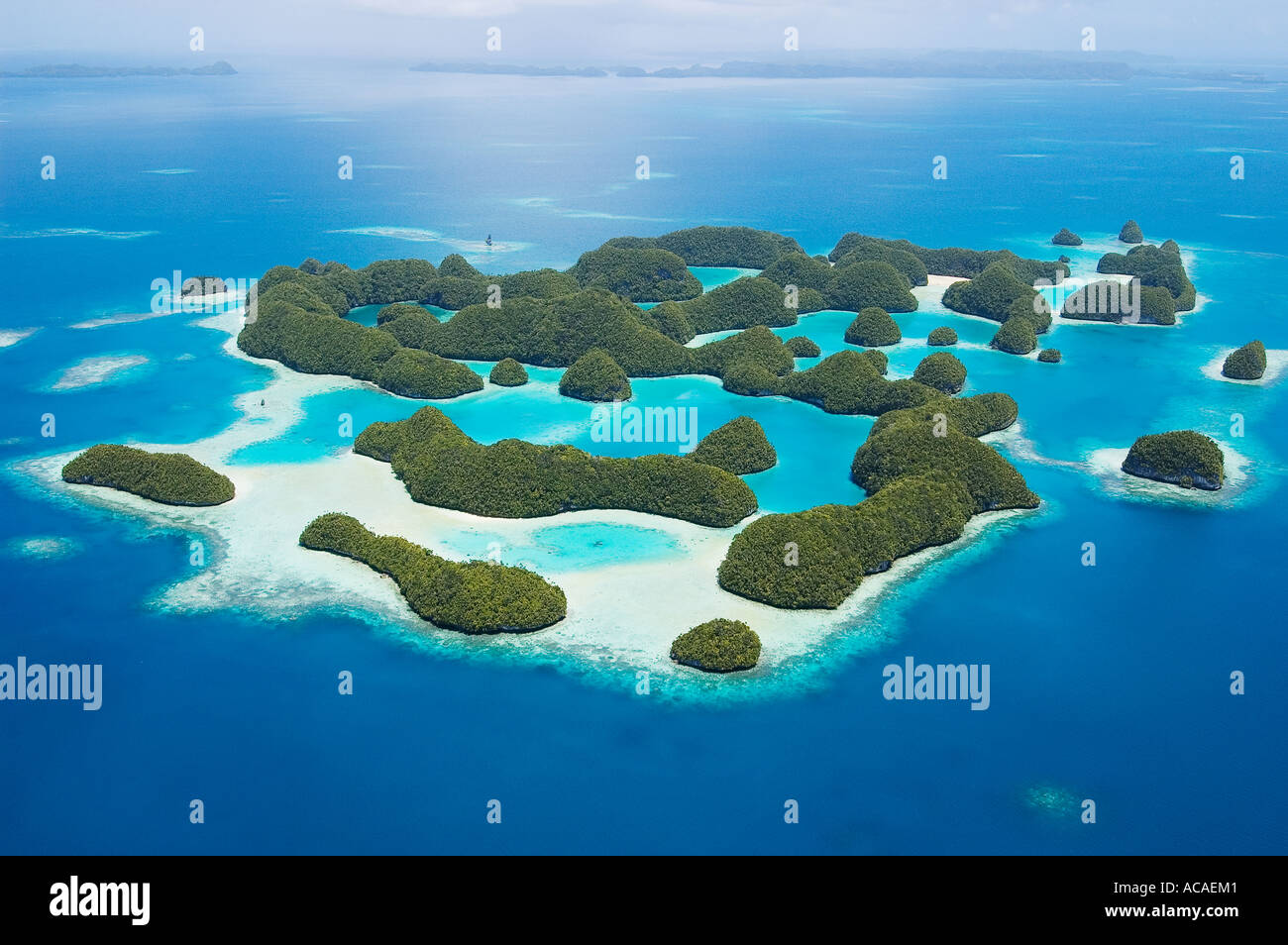 Aerial view of 70 Islands Nature Reserve a protected area for nesting ...