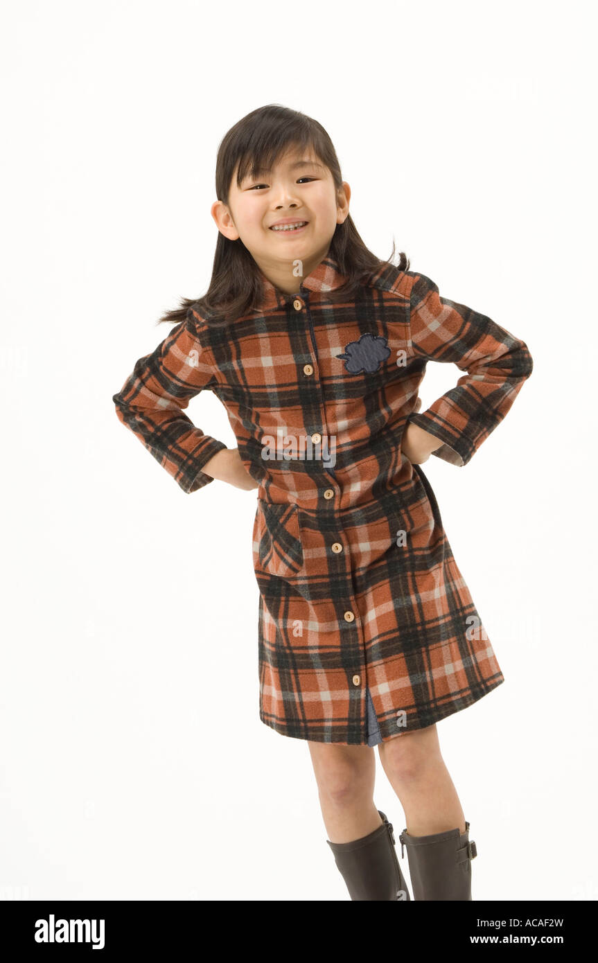 Portrait of girl standing Stock Photo - Alamy