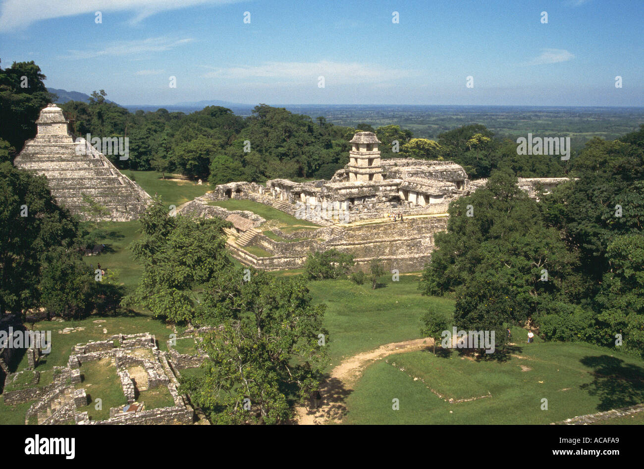 Mayan Temple Complex at Palenque Stock Photo - Alamy