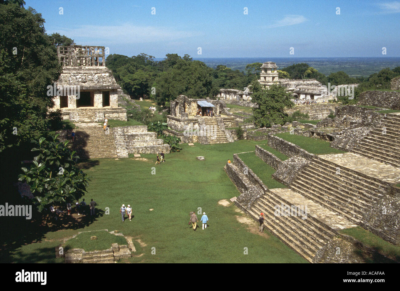Mayan Temple Complex at Palenque Stock Photo - Alamy
