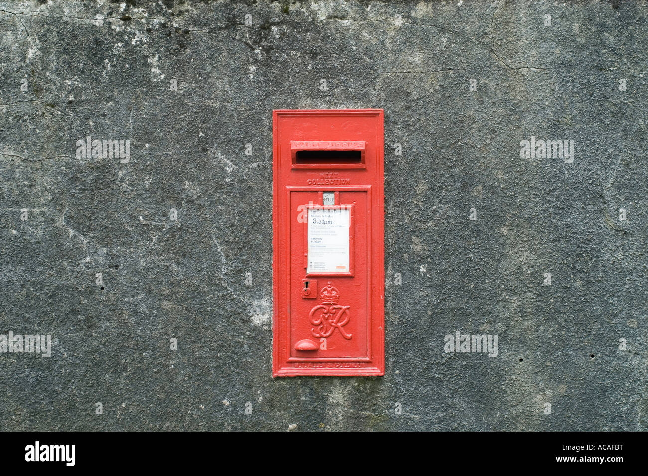 Postbox in Concrete Wall, St Dennis. 2007 Stock Photo - Alamy