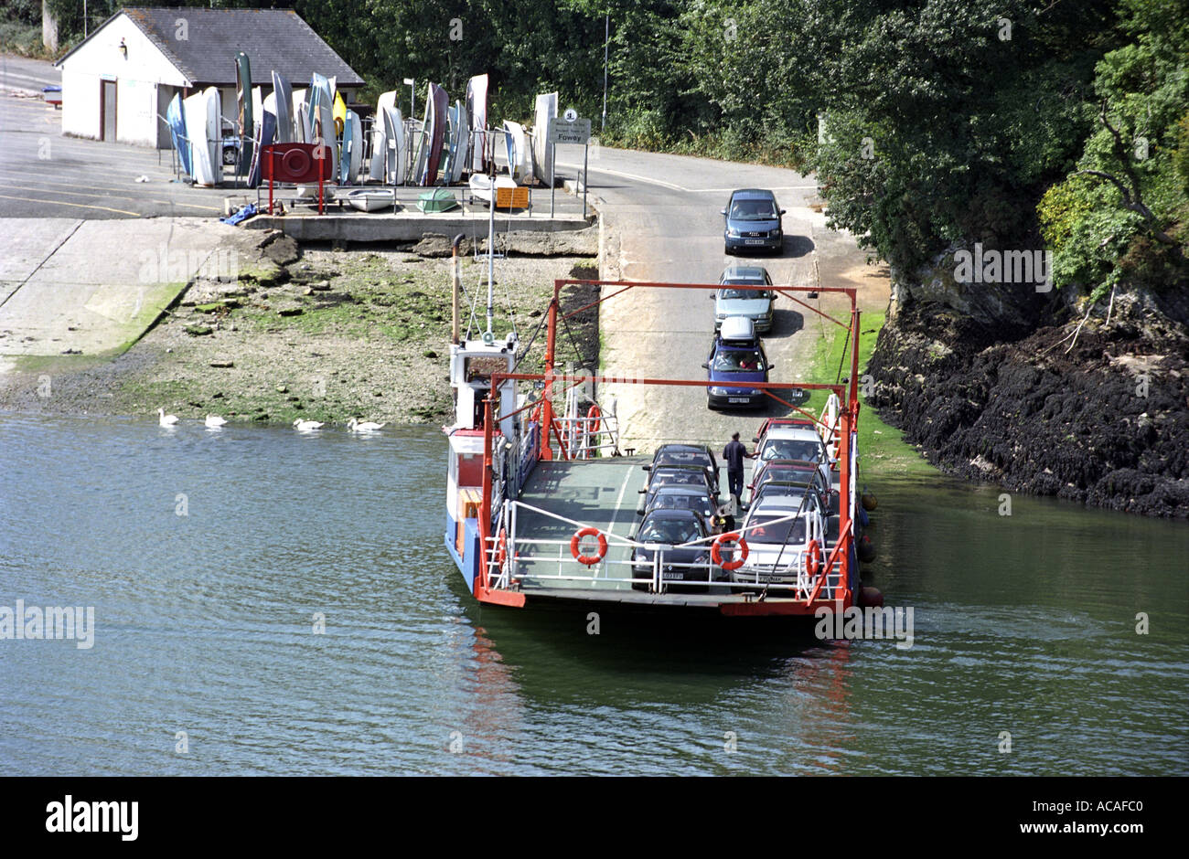 Car ferry at Fowey in Cornwall UK Stock Photo - Alamy