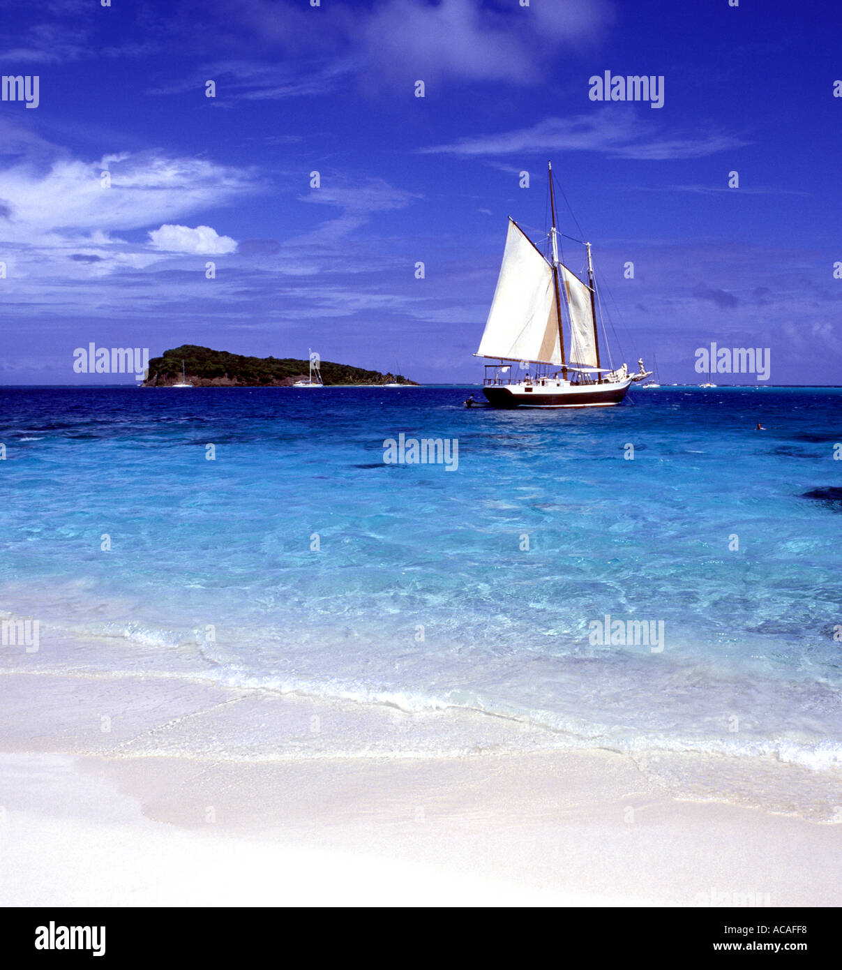 Scaramouche Schooner at Mayreau Island St Vincent and The Grenadines ...