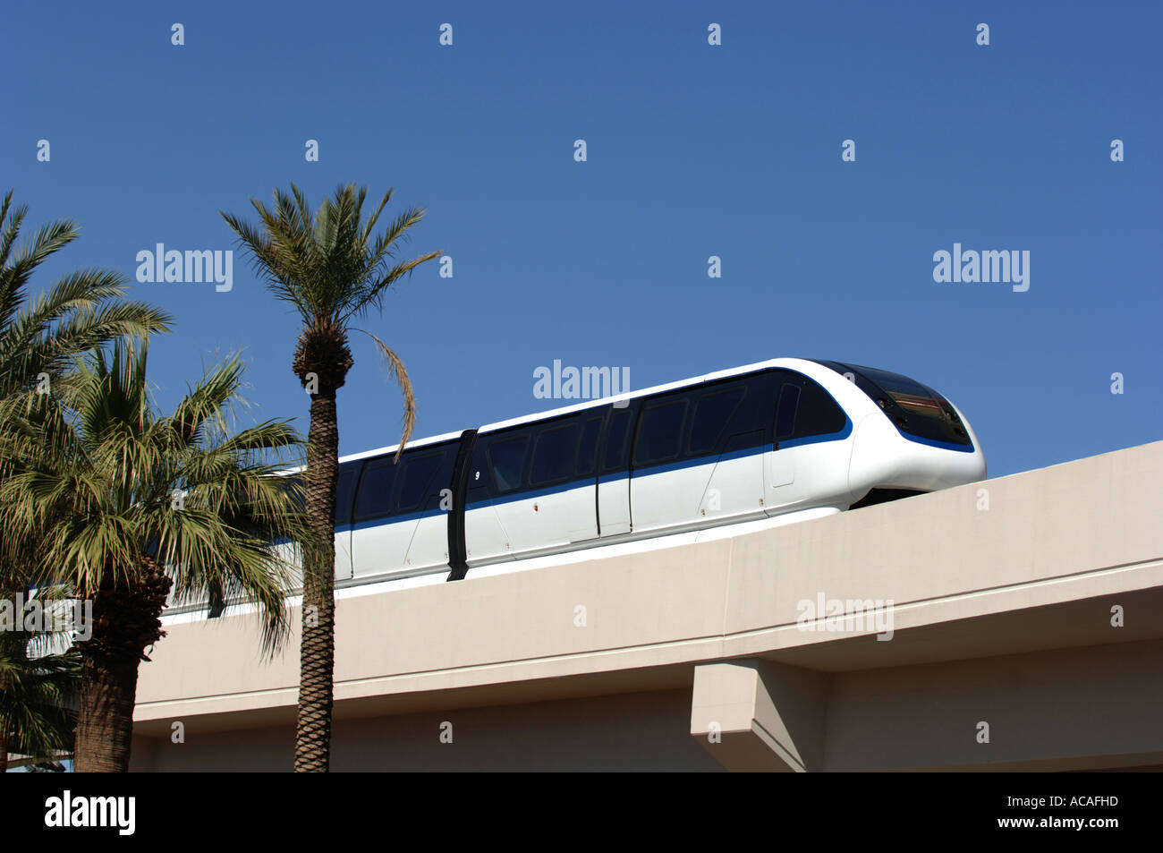 The Monorail transport system Las Vegas Nevada USA Stock Photo - Alamy