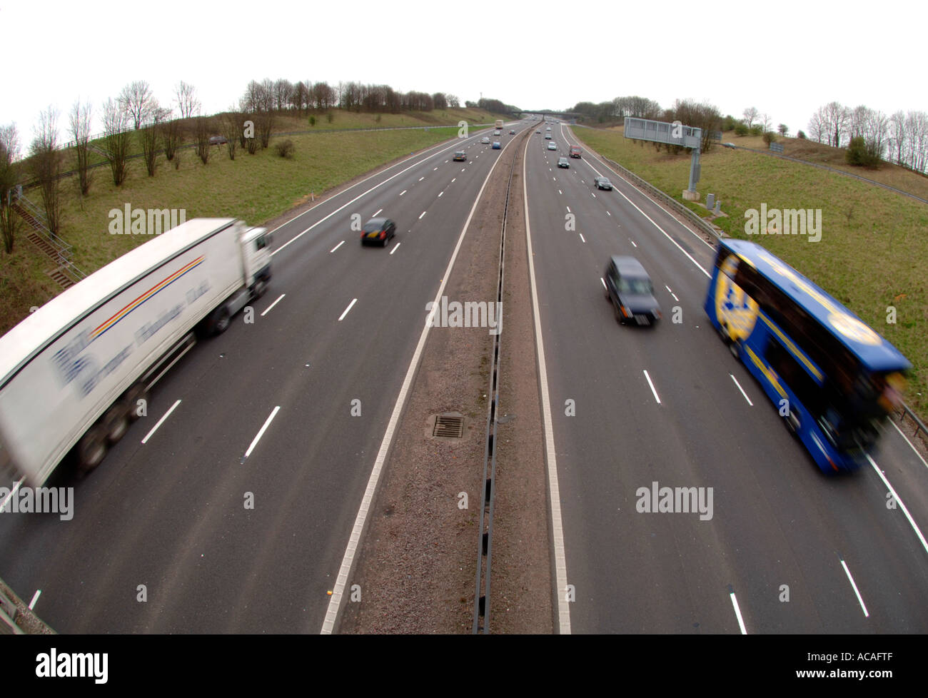 M1 motorway Leicestershire England UK Stock Photo - Alamy
