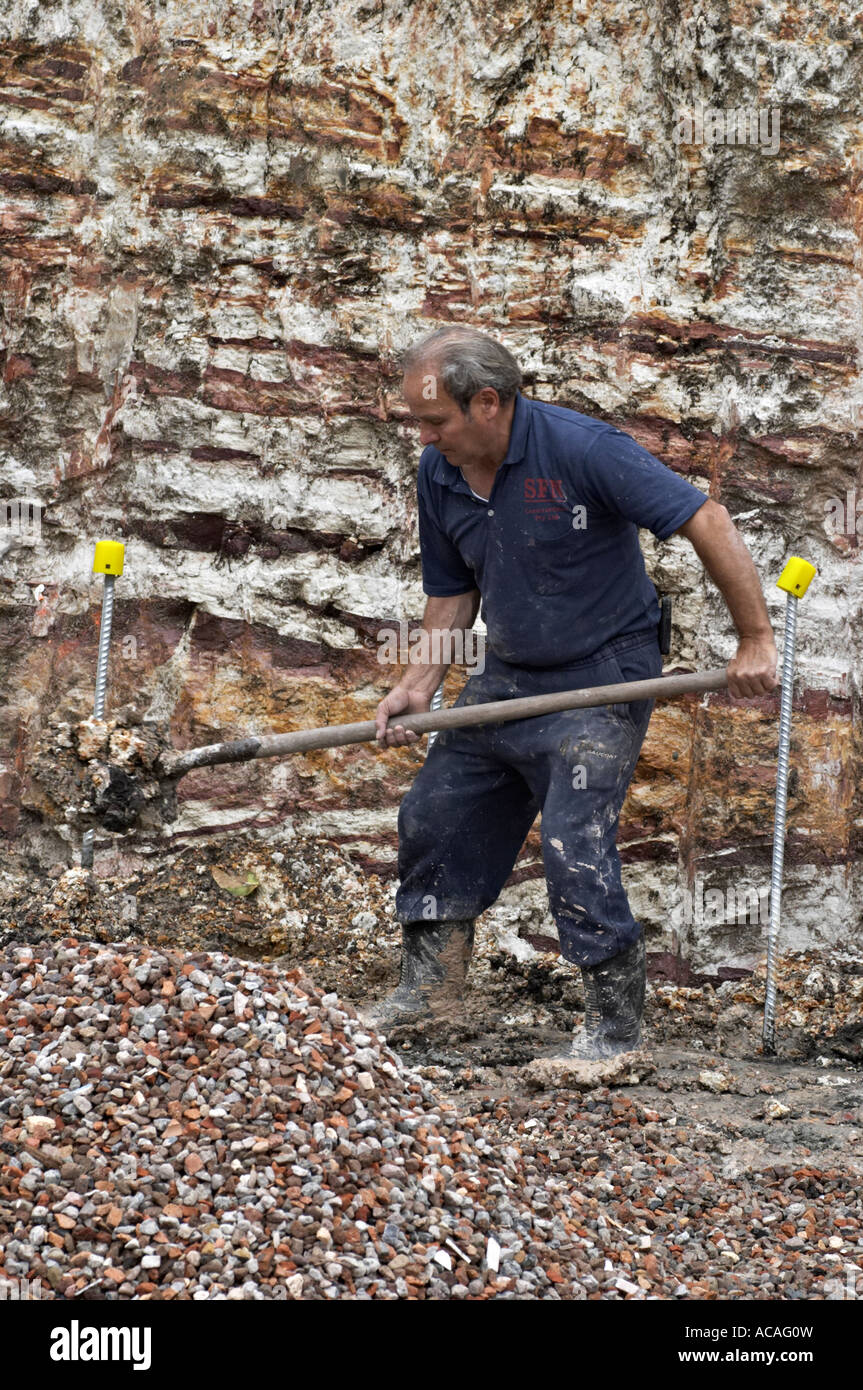 Construction Site Excavation Labourer Stock Photo - Alamy