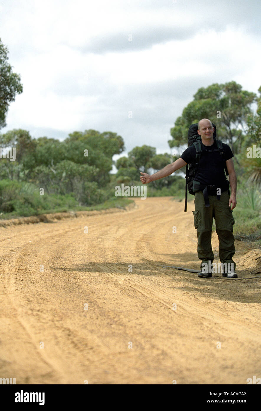 Male backpacker australia hi-res stock photography and images - Alamy