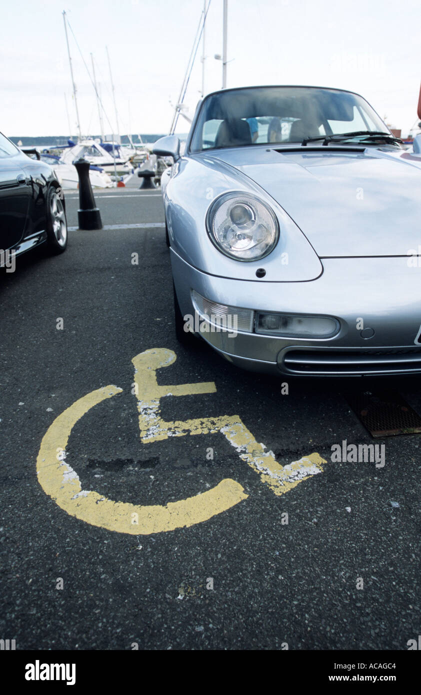 Parked disabled bay hi-res stock photography and images - Alamy