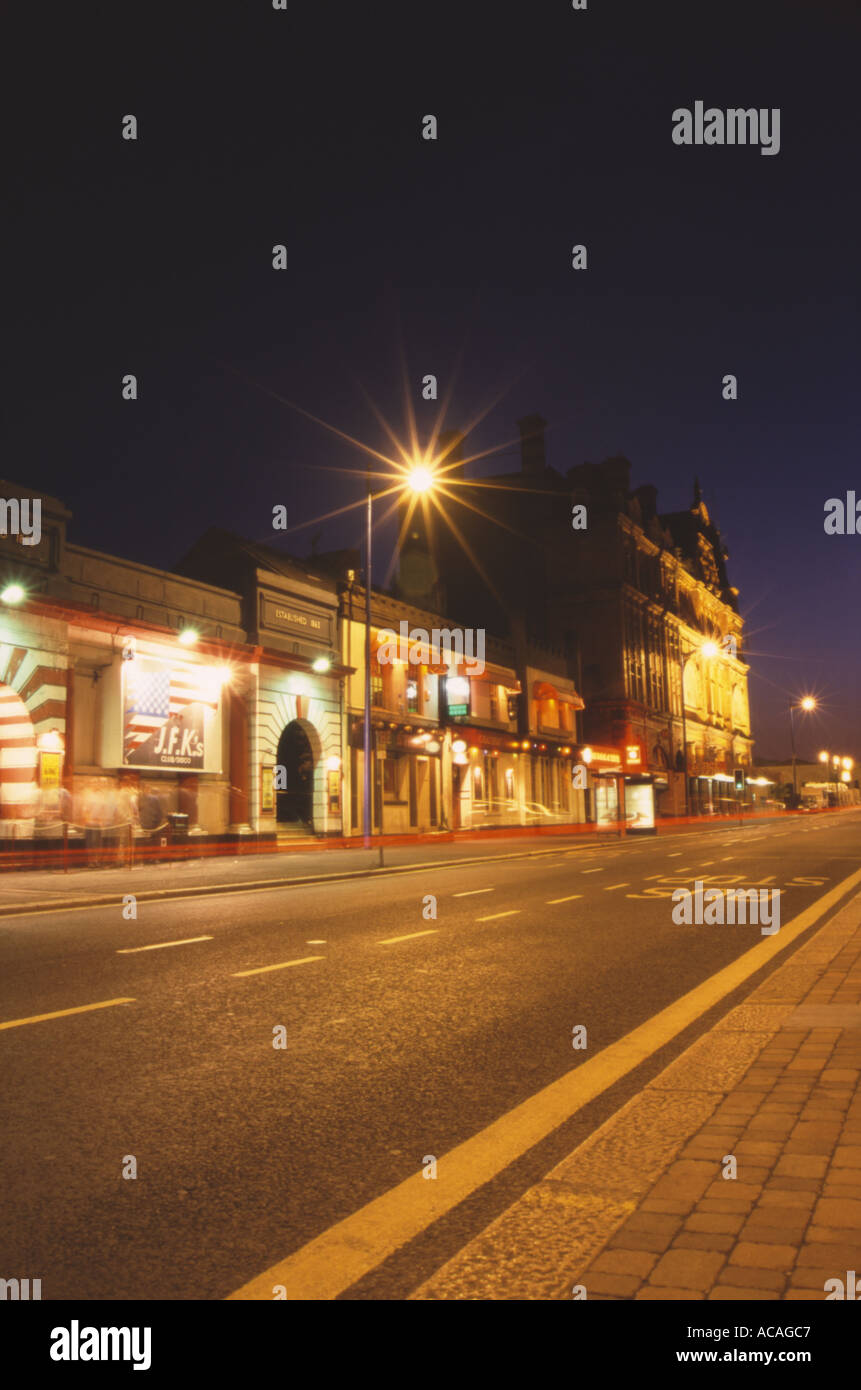 Union Street at night Plymouth Devon UK Stock Photo - Alamy