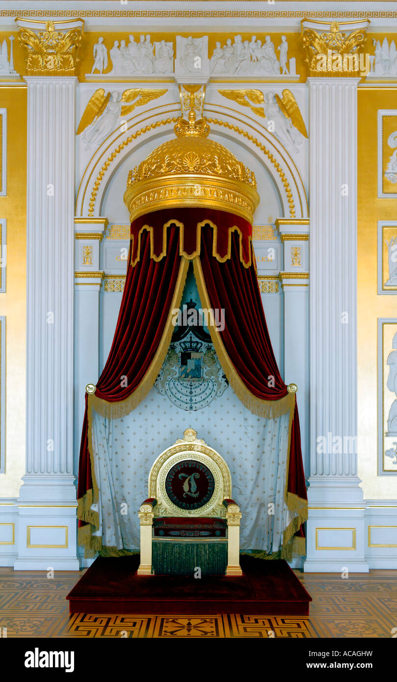 Throne in Throne Room, Residence Museum, Munich, Bavaria, Germany Stock ...