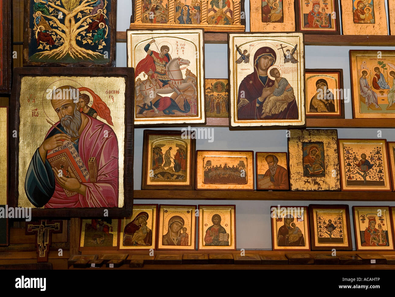 Handmade icons, Crete, Greece Stock Photo - Alamy