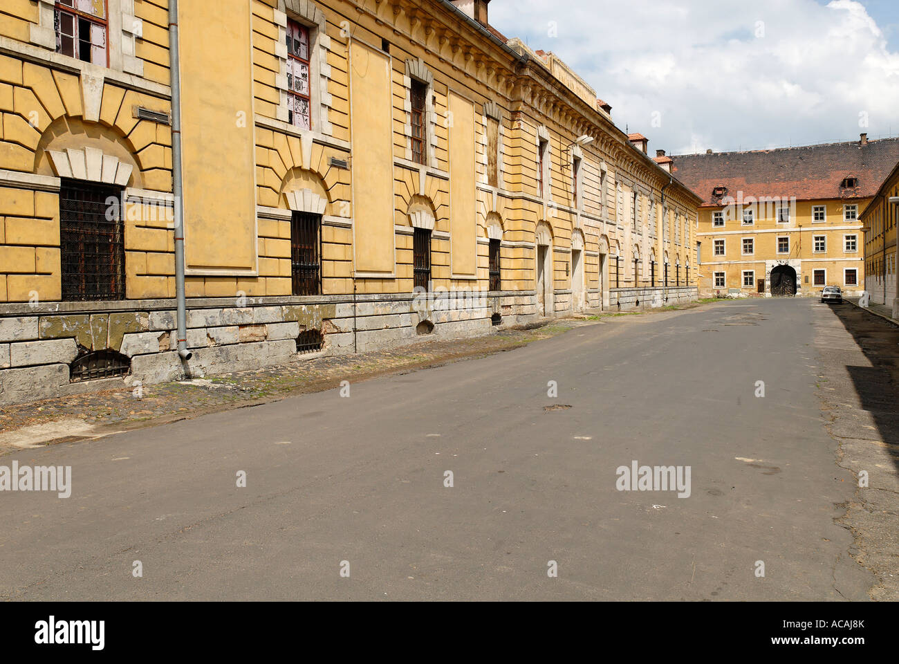 Former ghetto, historic old town of Terezin, Theresienstadt, North ...