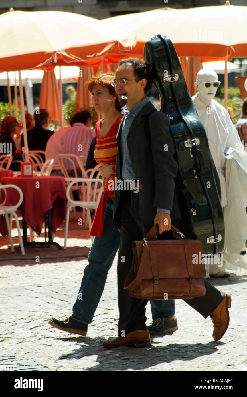 Madrid Spain Europe EU. Plaza Mayor the 17th century porticoed square ...