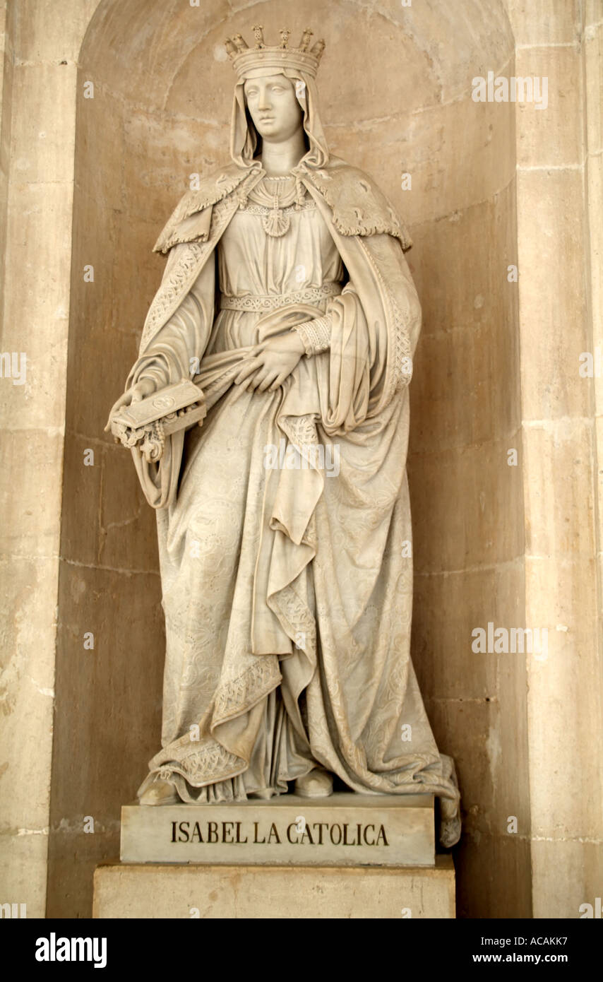 Palacio Real The Royal Palace central Madrid Spain Europe EU. Statue of ...