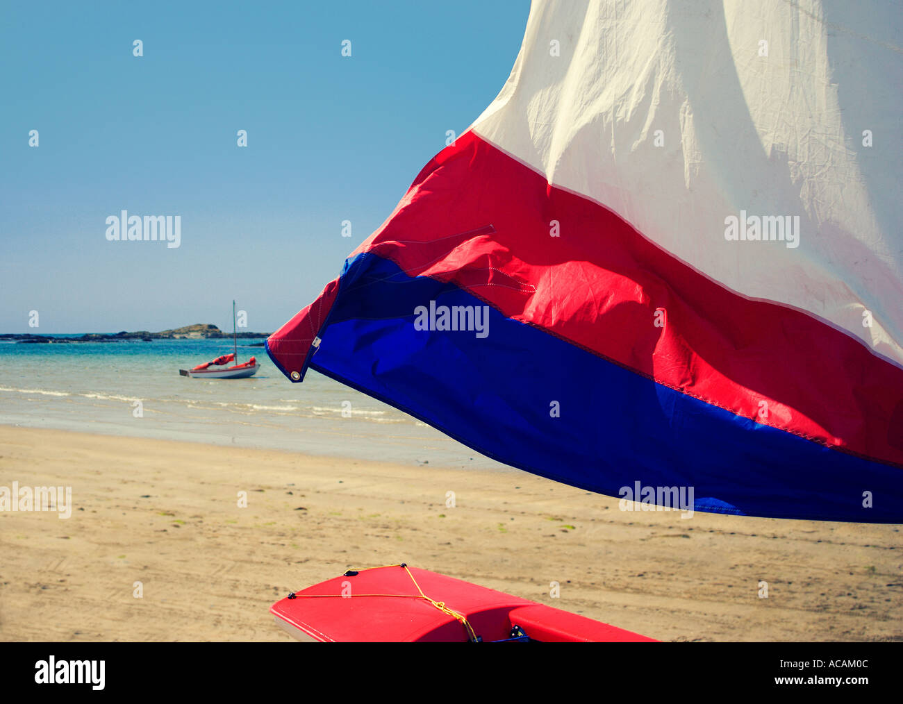 Sailing boat on the beach Stock Photo - Alamy