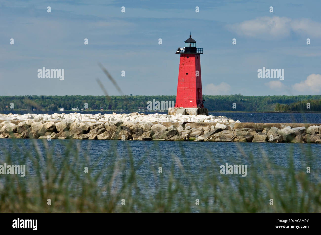 Manistique East Breakwater Lighthouse Lake Michigan Manistique Michigan ...