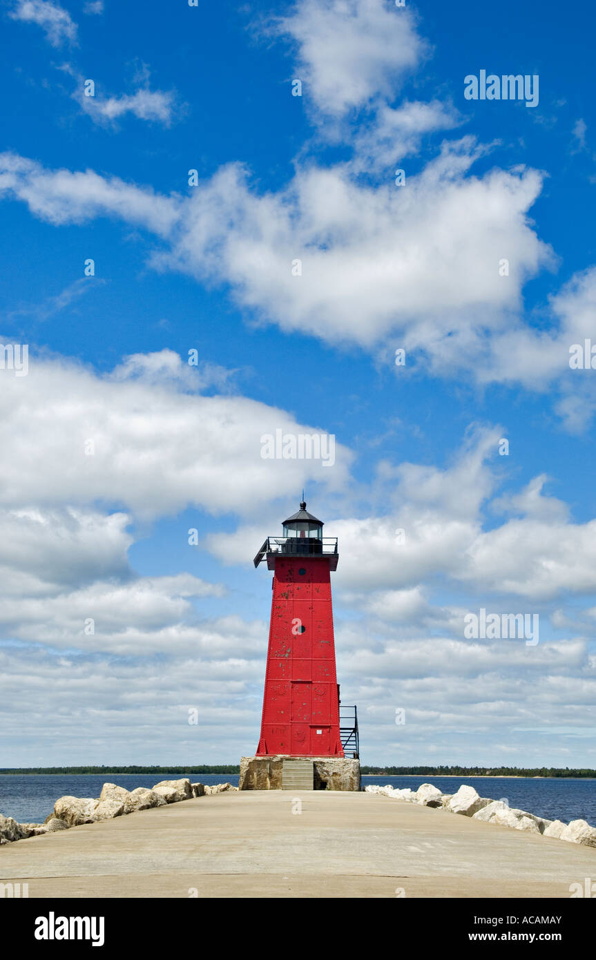 Manistique East Breakwater Lighthouse Lake Michigan Manistique Michigan ...