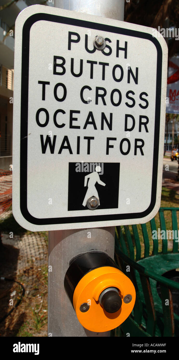 Pedestrian crossing traffic sign florida hi-res stock photography and ...