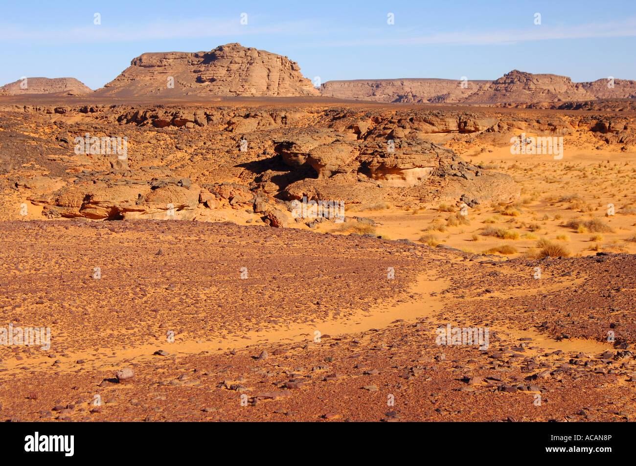 Hamada desert, Acacus Mountains, Libya Stock Photo - Alamy