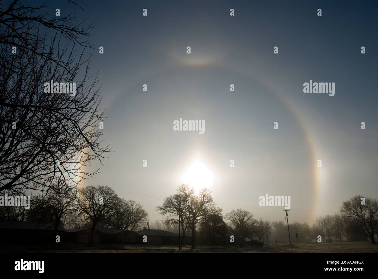 Sun Dog, scientific name, parhelion, a weather phenomenon made up of ...