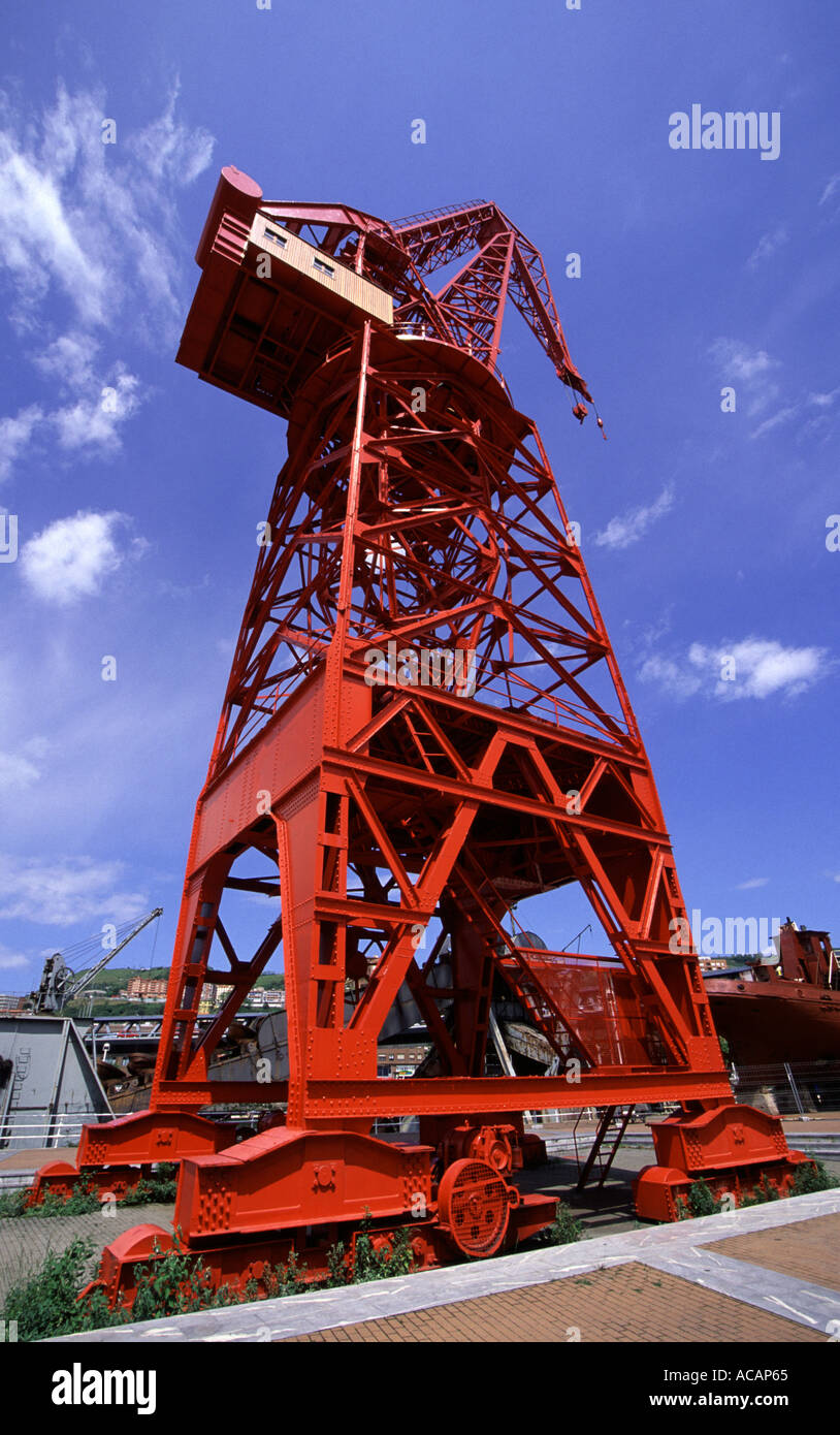 Big Red Crane Stock Photo - Alamy
