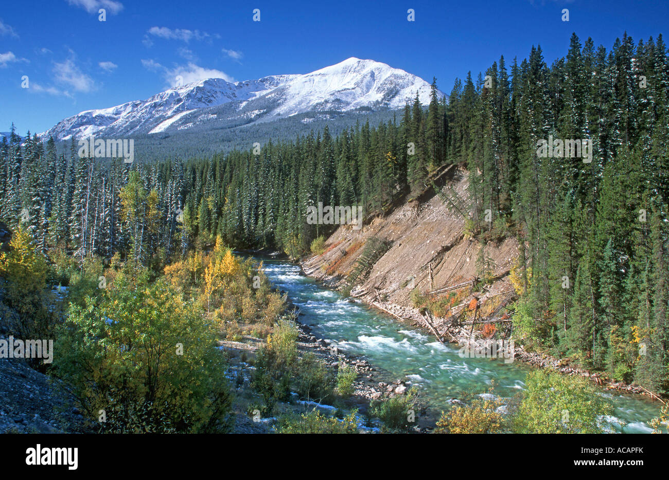 Valley in Jasper National Park, Rocky Mountains, Alberta, Canada Stock ...