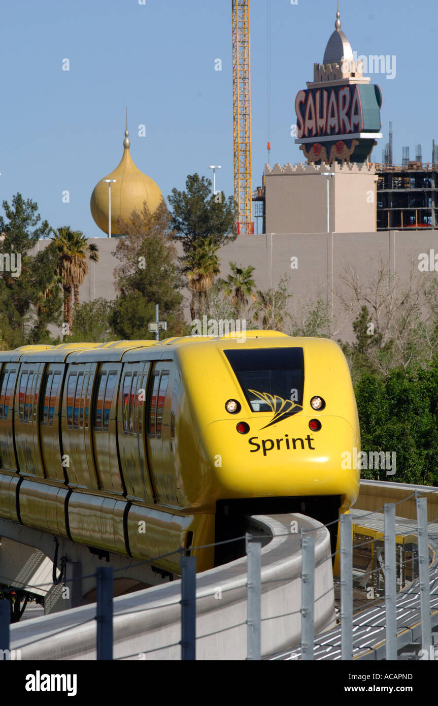 The Monorail transport system Las Vegas Nevada USA Stock Photo - Alamy