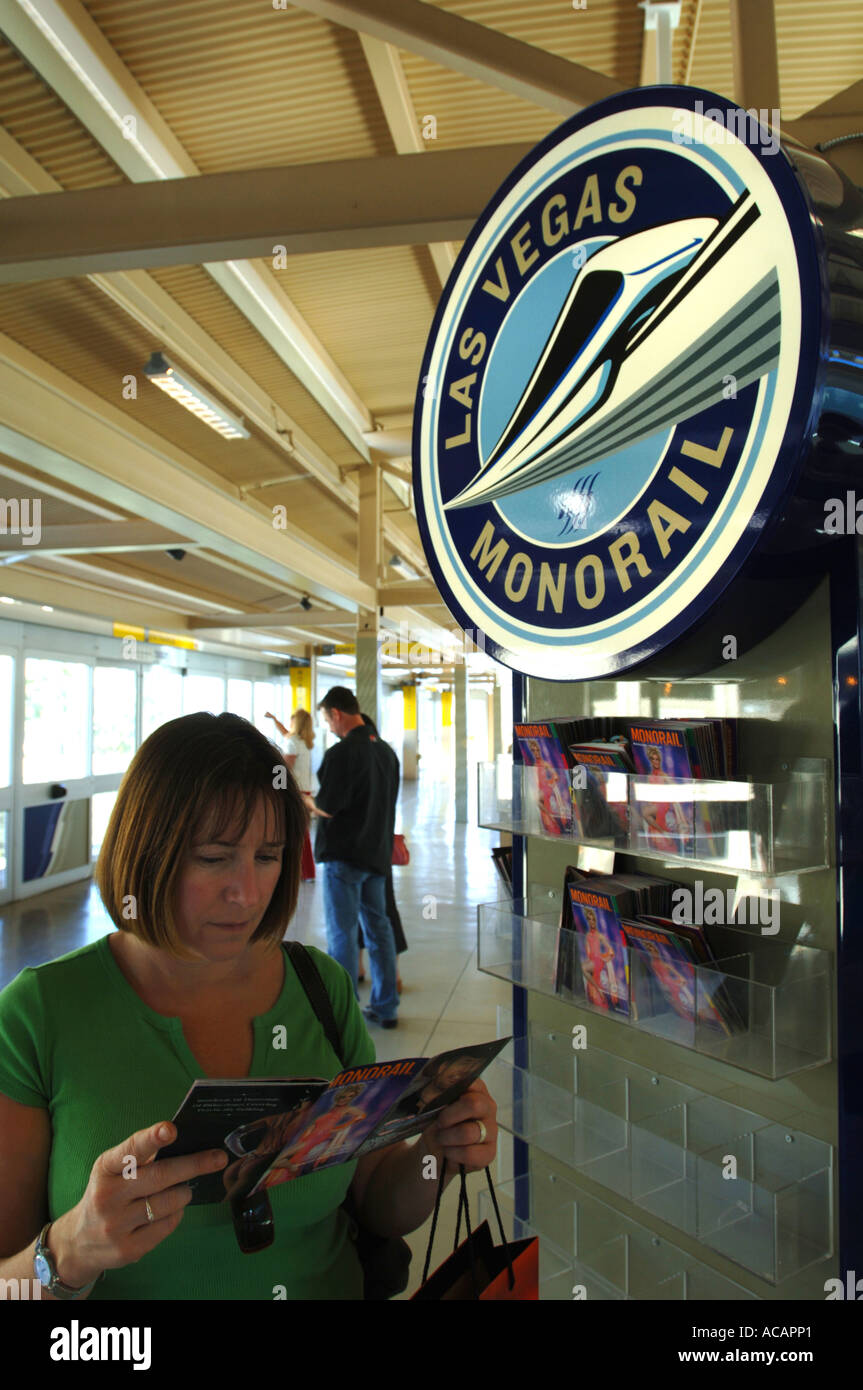 The Monorail transport system Las Vegas Nevada USA Stock Photo - Alamy