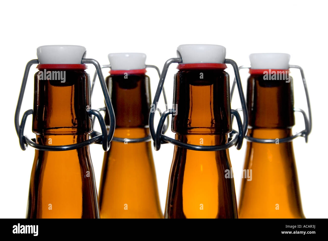 Four bottles of beer Stock Photo - Alamy